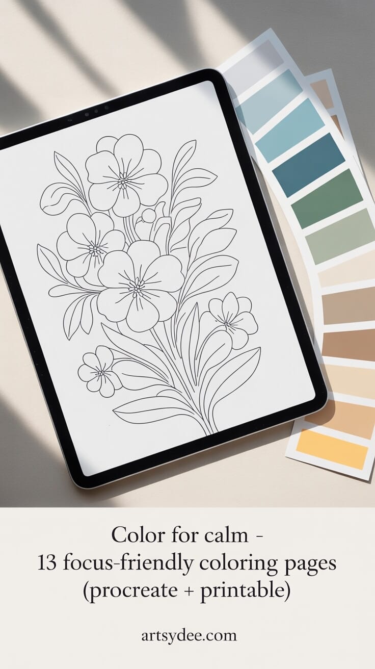 🧘‍♀️ Color for Calm: Focus-Friendly Digital Coloring Pages (Procreate ...