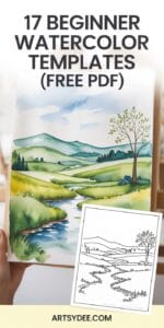 10 Beginner Watercolor Templates for DIY Watercolor Painting Projects ...