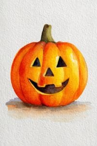 7 Easy Watercolor Pumpkins to Paint (+ Free Watercolor Template ...