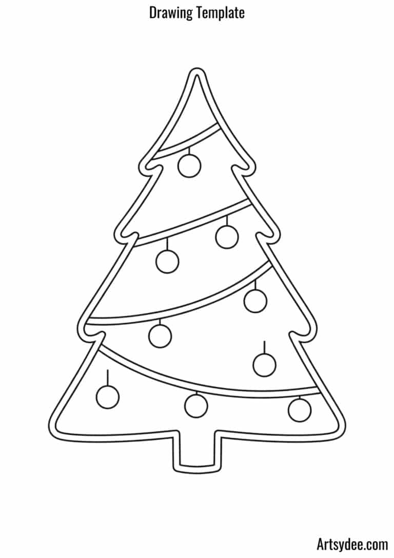 37 Free Printable Christmas Drawing Templates (Ready to Use ...