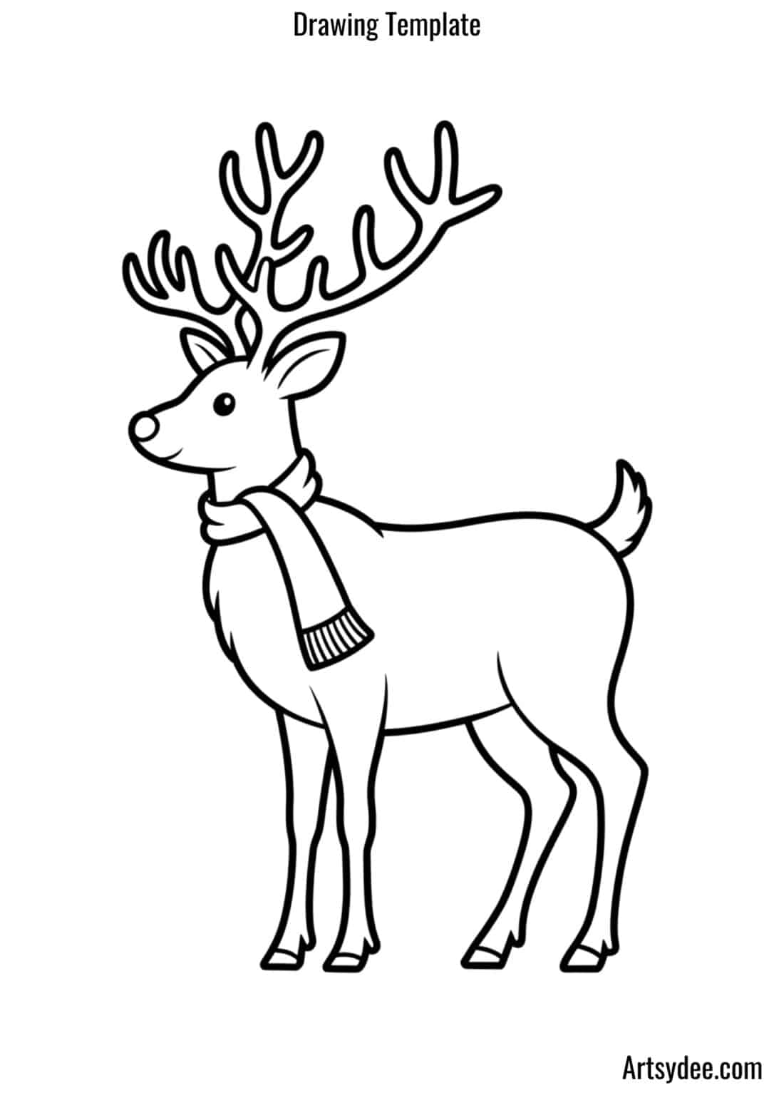 37 Free Printable Christmas Drawing Templates (Ready to Use ...