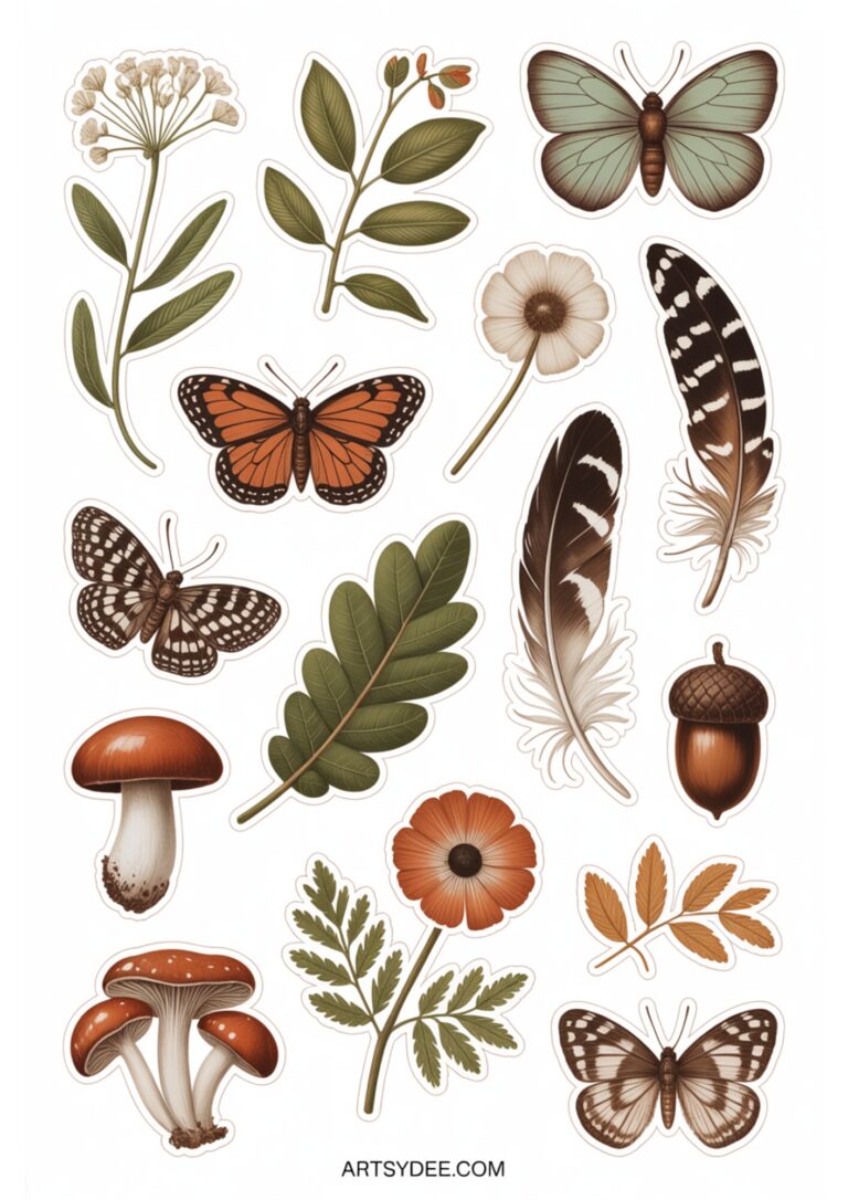 100+ FREE Printable Junk Journal Stickers - Artsydee - Drawing ...