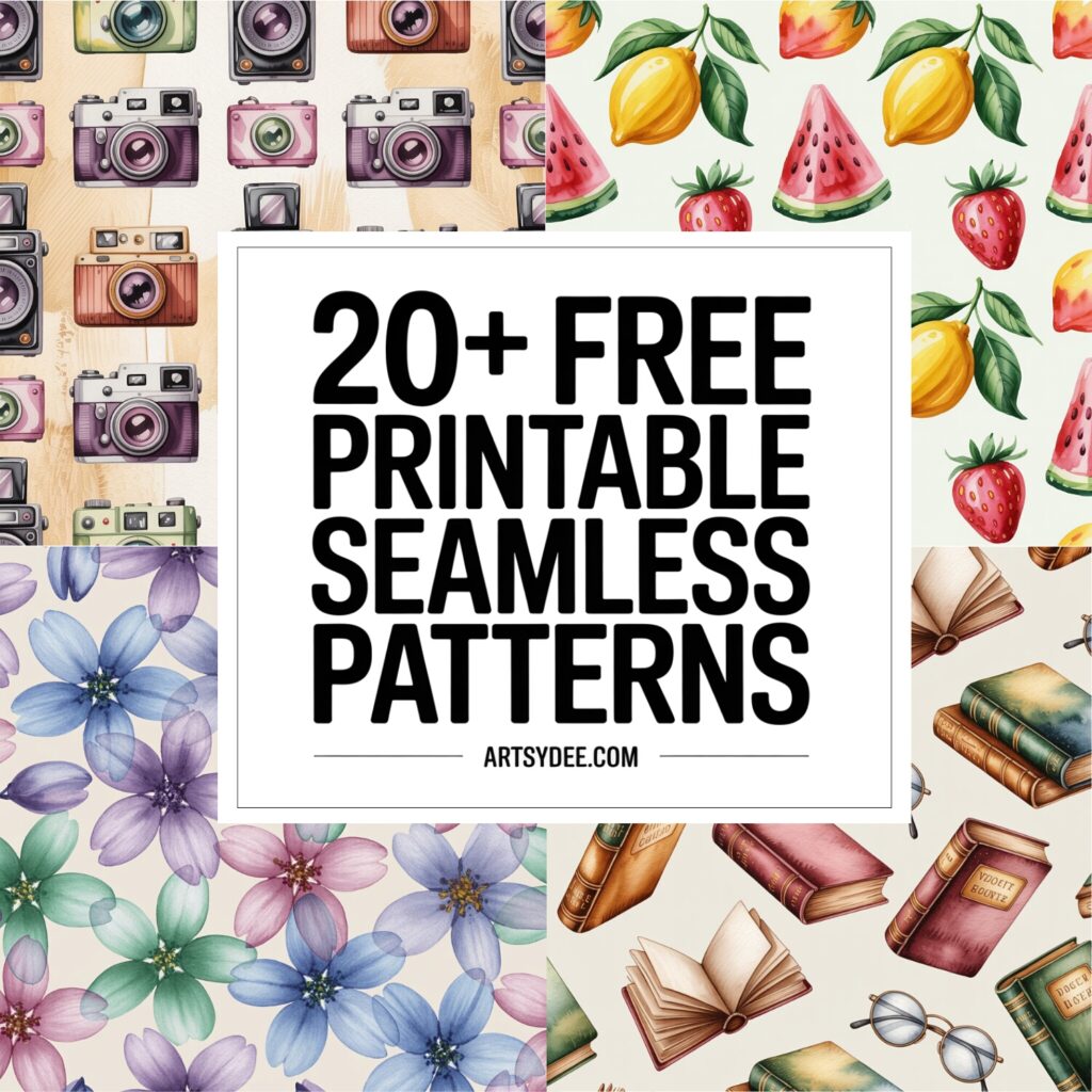 26 Free Printable Seamless Patterns for Art Journaling, Scrapbooking ...