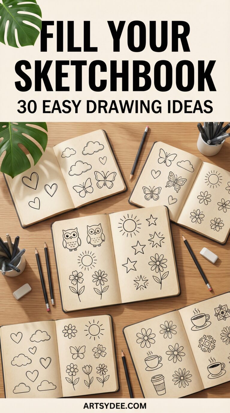 30 Easy Drawings for Beginners: Simple Sketches to Fill Your Sketchbook ...