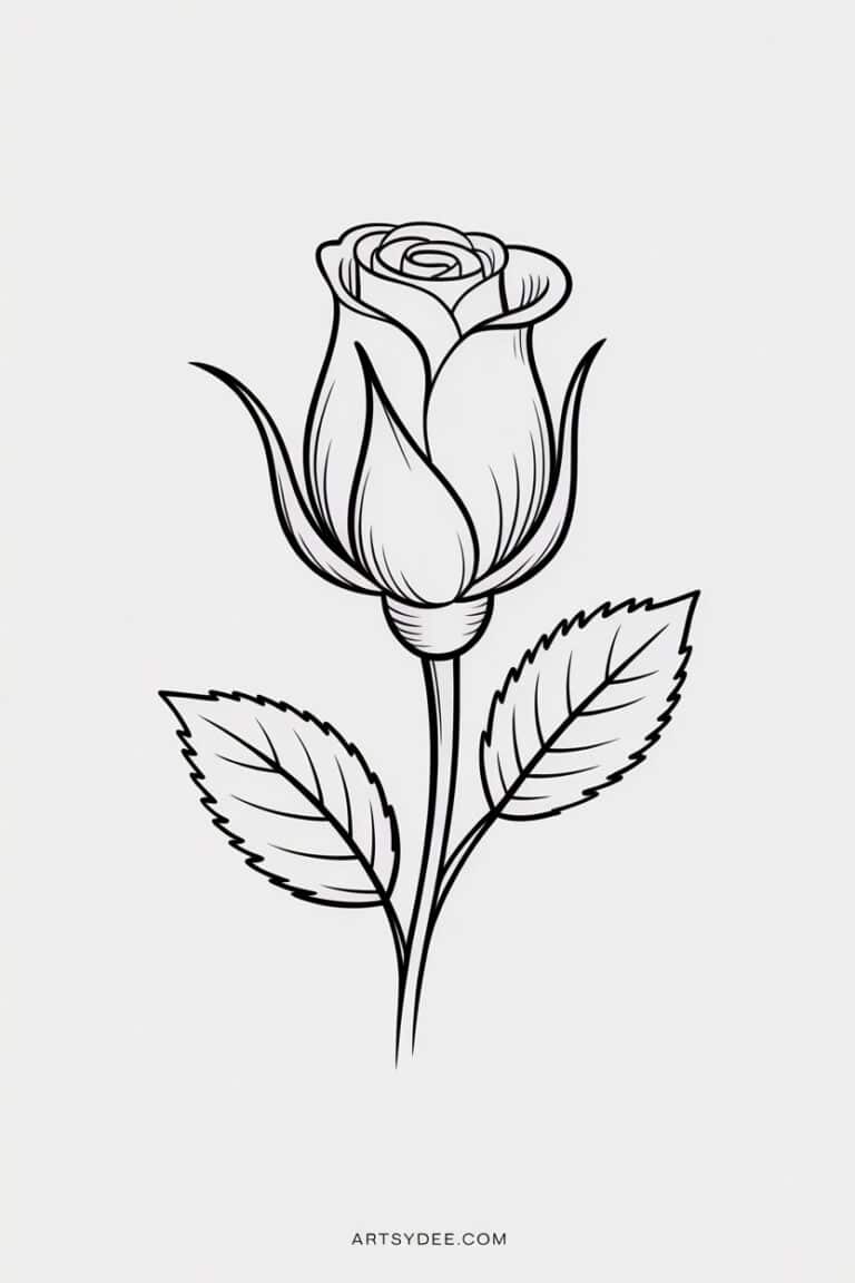 Flower Outline Printable: Free Templates for Tracing, Colouring ...