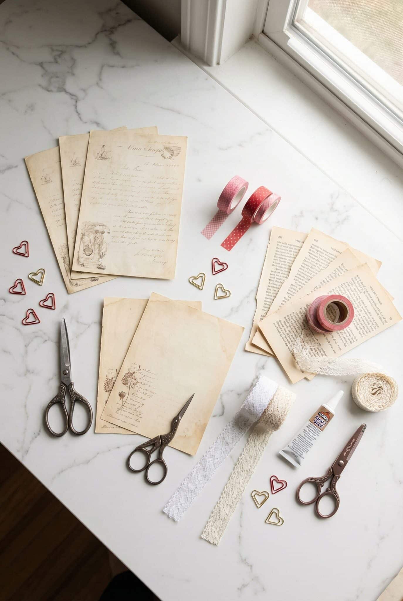 Valentine's Junk Journal Spreads: Romantic Ideas + 25 Free Printables ...