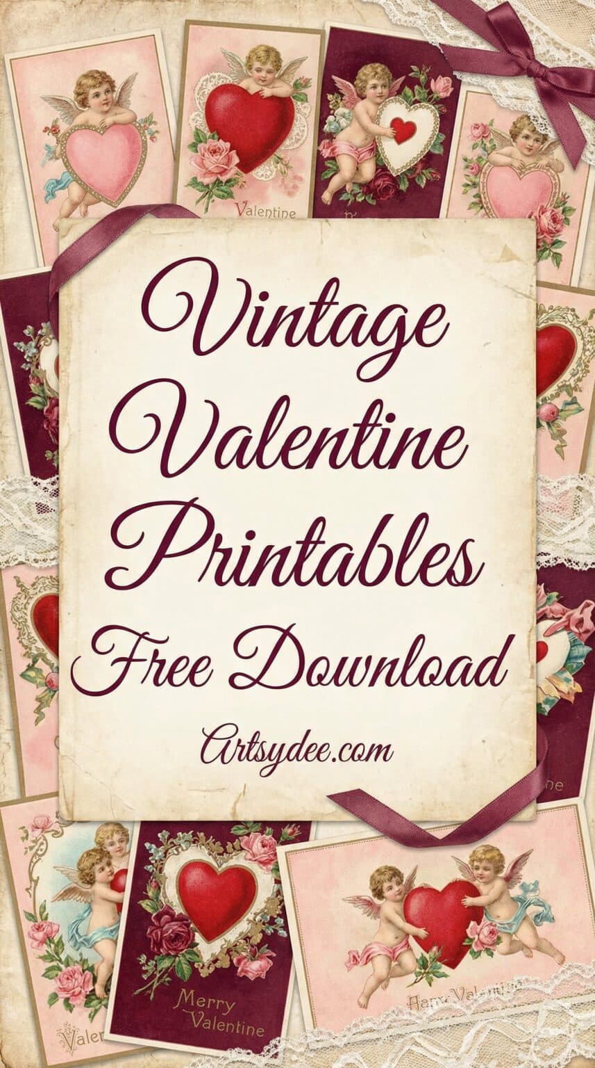 Beautiful Vintage Valentines: 50+ Free Printables + Creative Ideas for ...