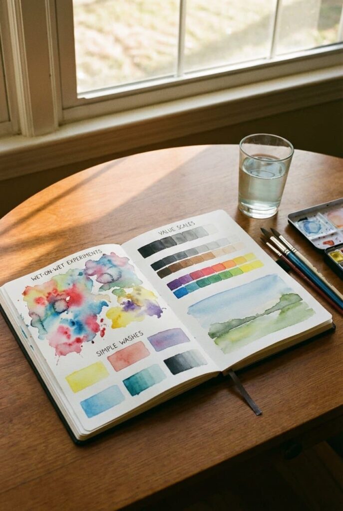 Easy Watercolor Practice Ideas for Absolute Beginners + FREE Sheets ...