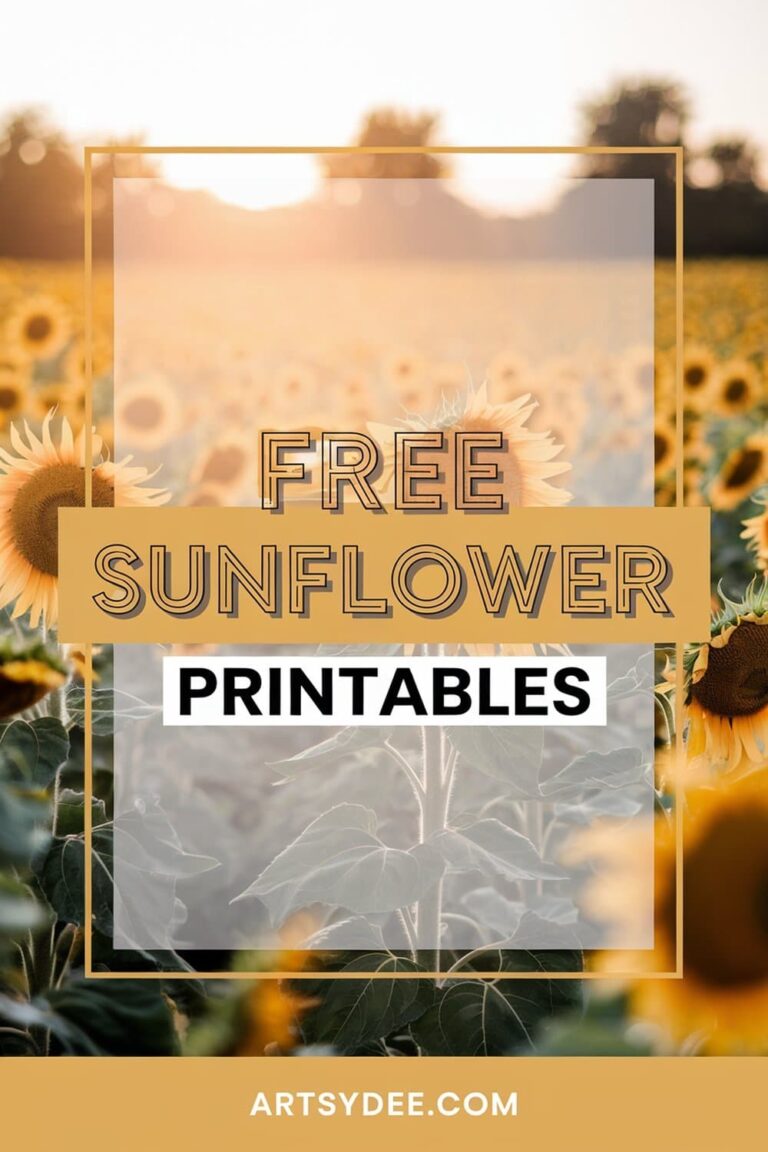 35 Free Sunflower Printables - Artsydee - Drawing, Painting, Craft ...