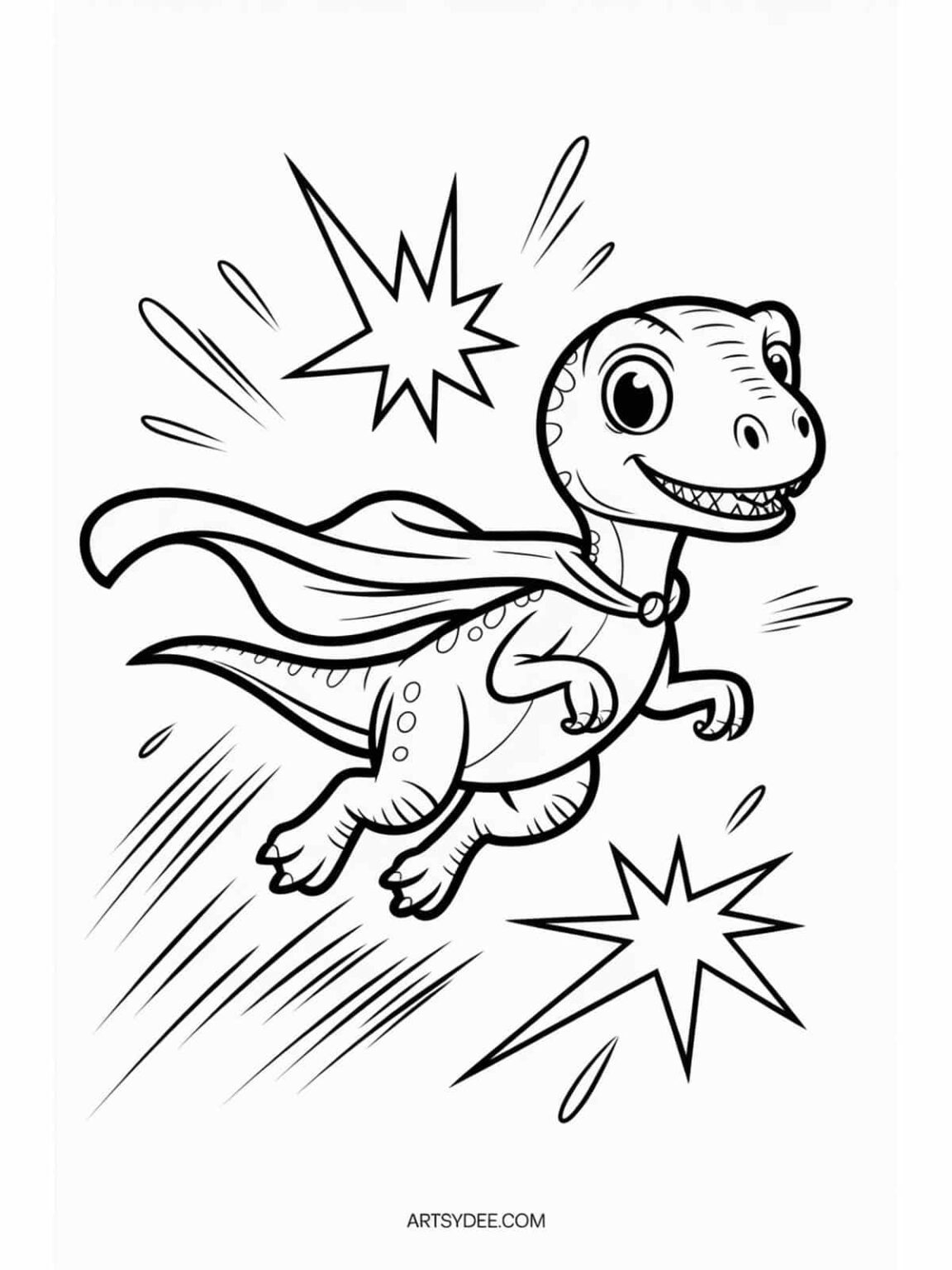 40+ Free Dinosaur Coloring Pages for Kids (Printable PDF) - Artsydee ...