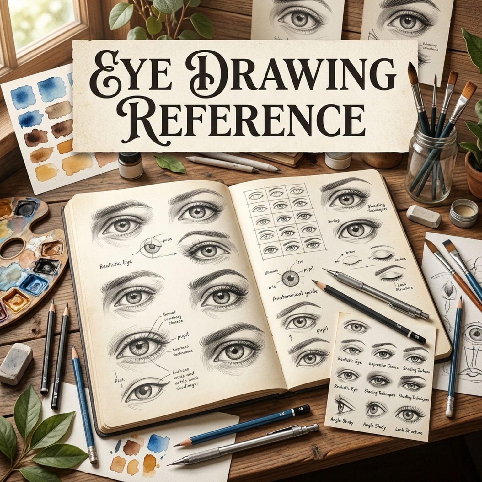 Eye Drawing Reference: Anatomy, Expressions & Styles for Artists ...