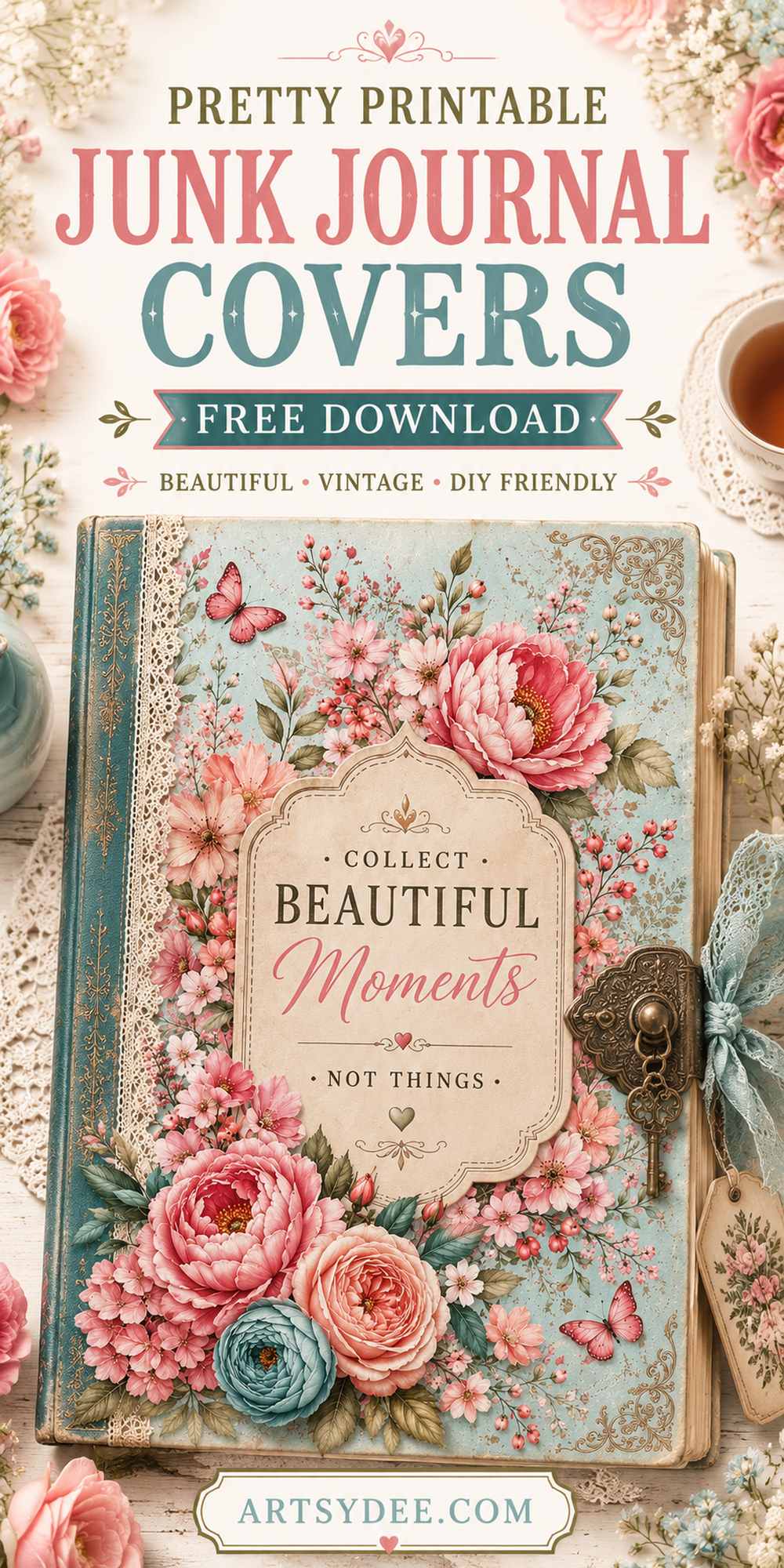 60+ Free Printable Junk Journal Covers! - Artsydee - Drawing, Painting ...