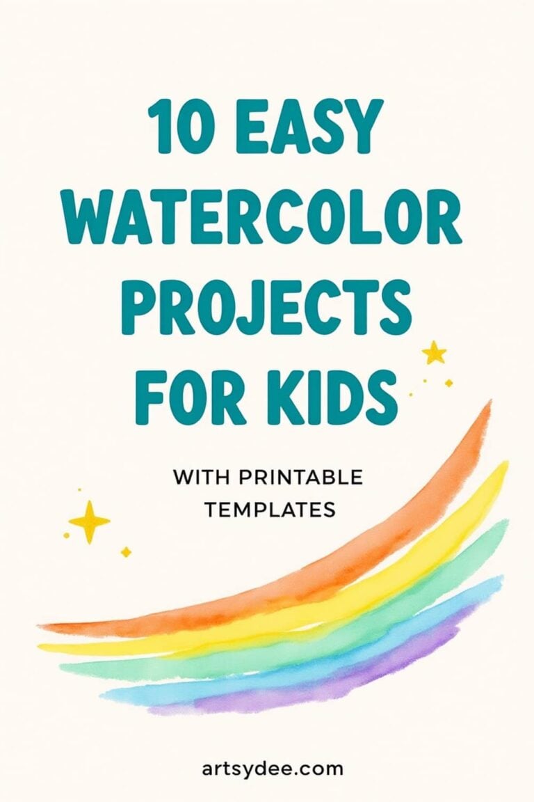 10 Easy Watercolor Projects for Kids (Free Templates + Summer Activity ...